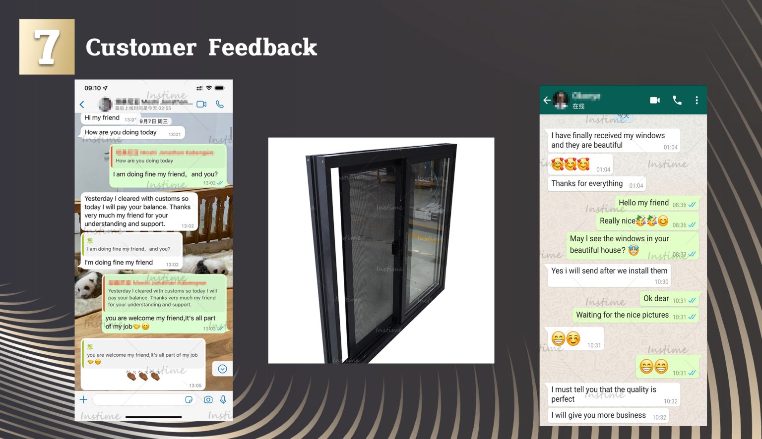 Instime High Quality Minimalism Narrow Aluminum Glass Wndow