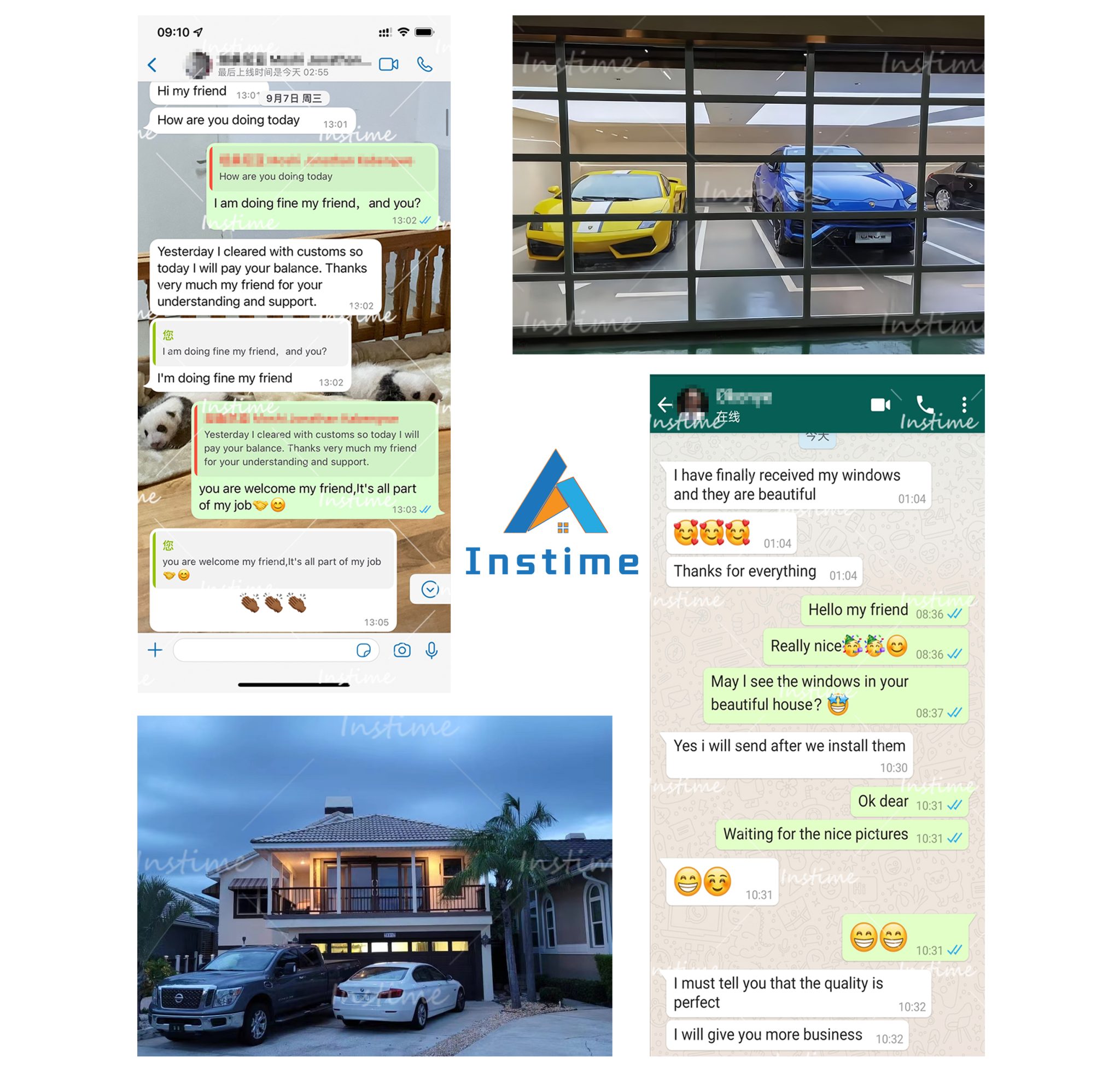 Instime Automatic Stacking double garage doors automatic