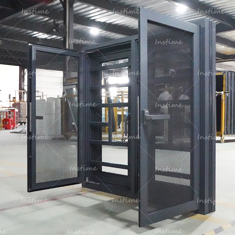 Instime French Double Glazed Sliding Aluminum Slim Window